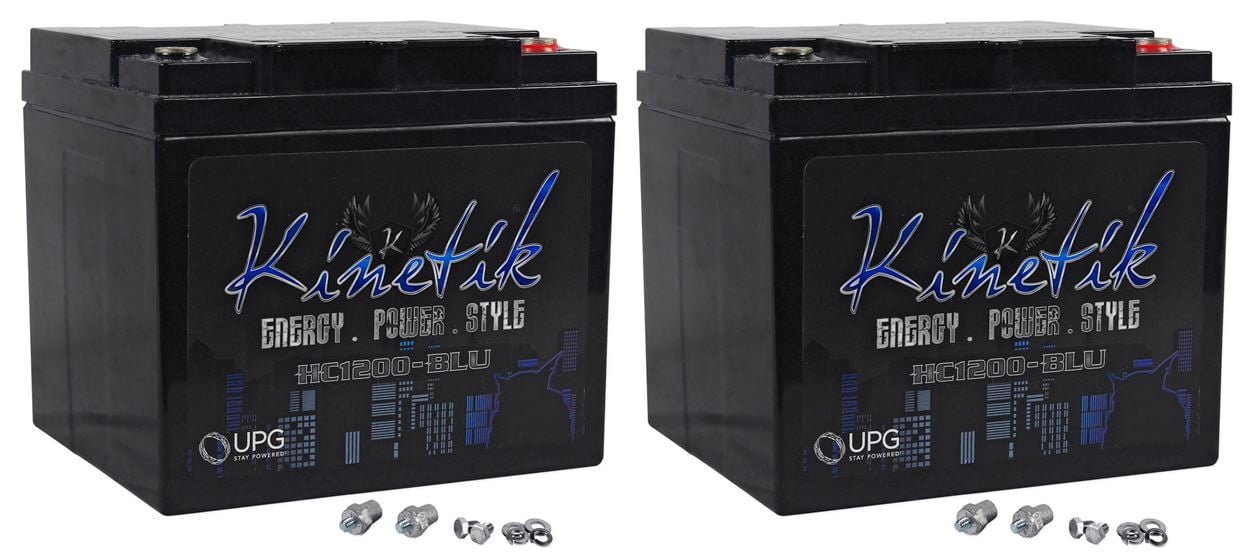 (2) New Kinetik HC1200-BLU Car Power Cell/Batteries High Current ...