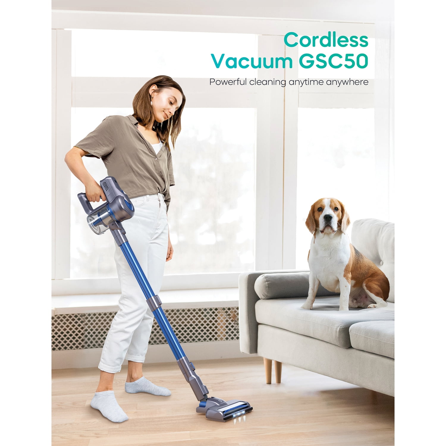 Greenote 200W Stick Vacuum Cleaner,23000PA Cordless, 52% OFF