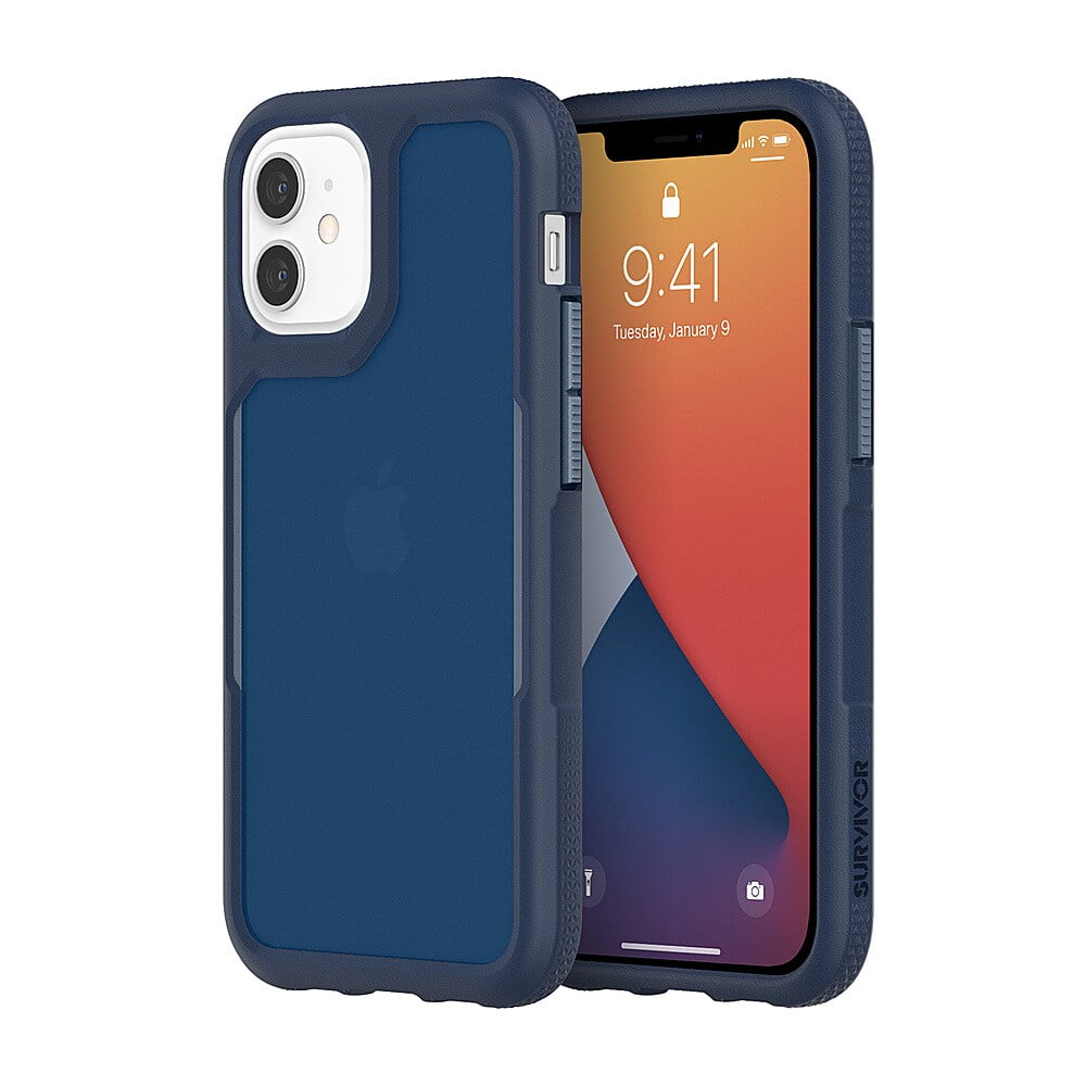 Griffin Survivor Hybrid Case for Apple iPhone 12 Pro & iPhone 12 - Navy ...