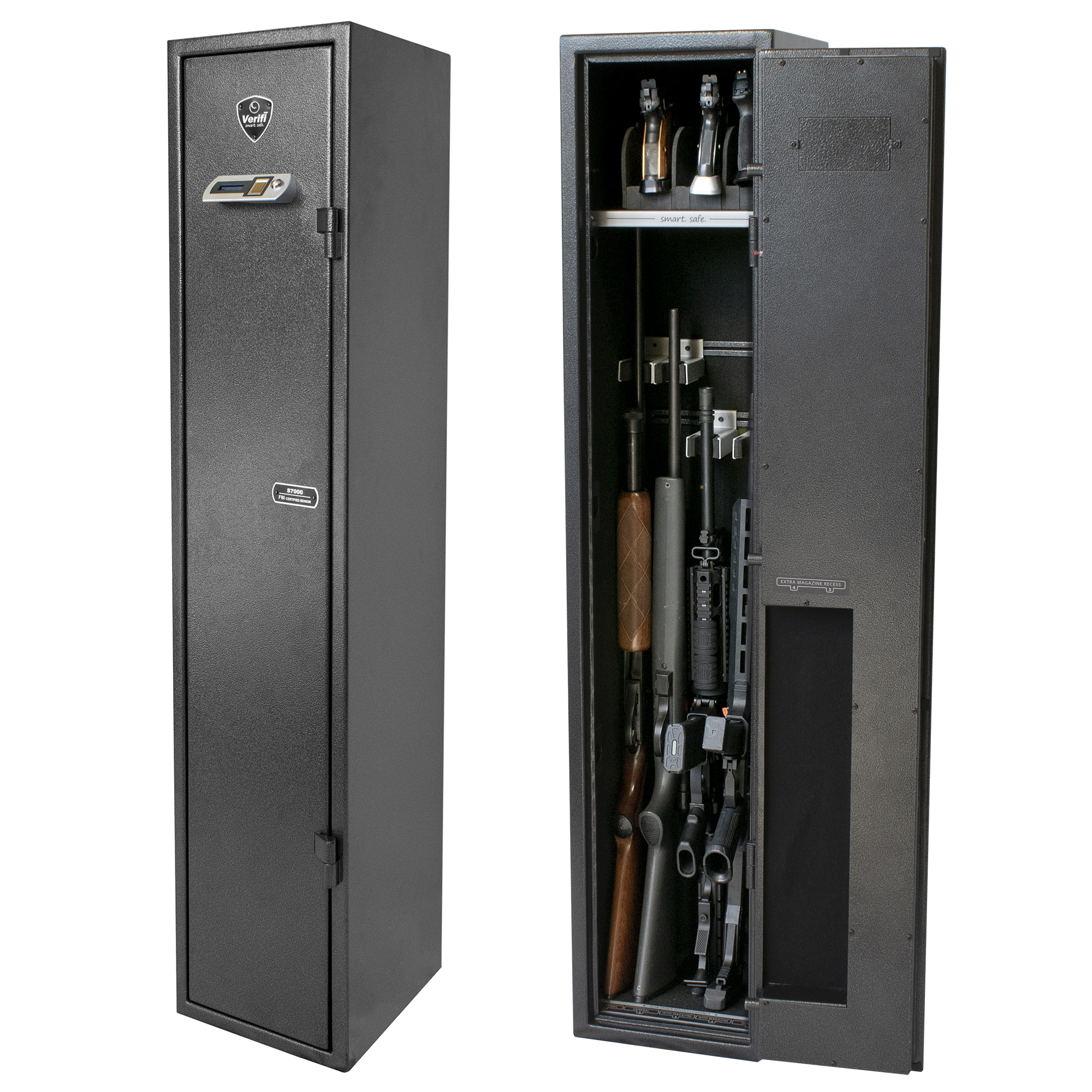 Verifi Smart Safe S7000 Biometric Long Gun Rifle Safe with FBI ...