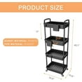 4 Tier Rolling Utility Cart with Handle, Utility Cart Made of ...