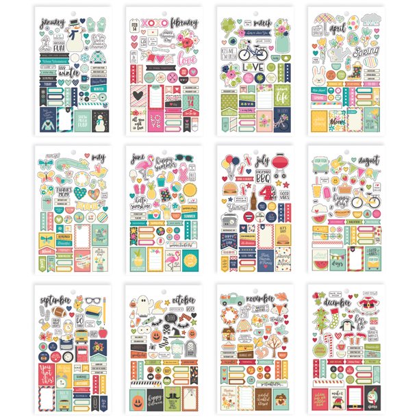Planner Essentials Mini Stickers Seasons, 578 Stickers - Walmart.com