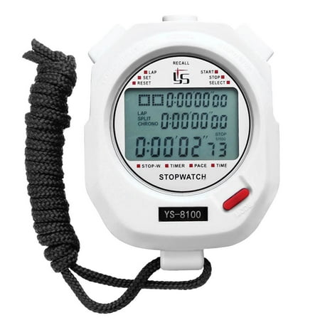 Jinveno Digital Stopwatch Chronograph Sports Timer Stop Watch (White ...