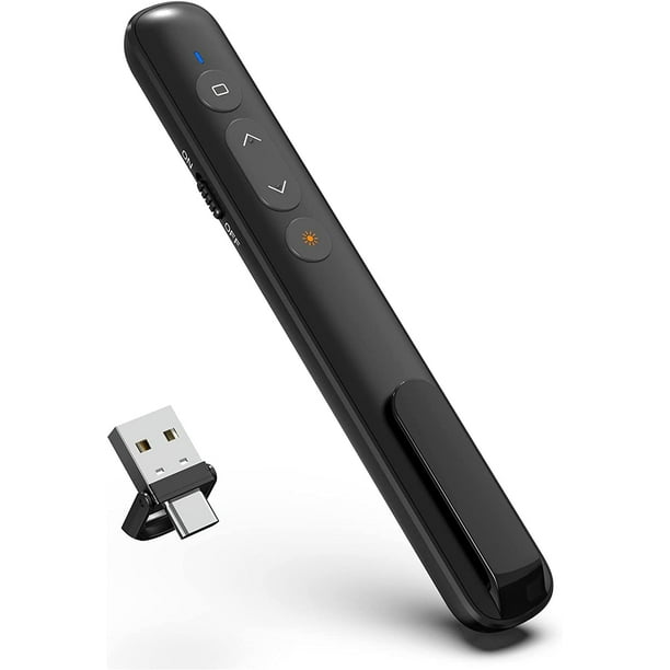 SHAR Laser pointer presenter, remote control presenter, 2 in 1 USB C ...