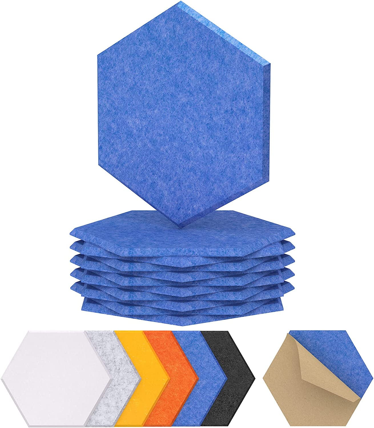 12 Pack Hexagon Acoustic Panels, TONOR 12"x 10"x 0.4" High Density ...