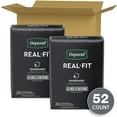 Depend Real Fit Adult Incontinence Underwear for Men, L/XL, Black, 52Ct ...