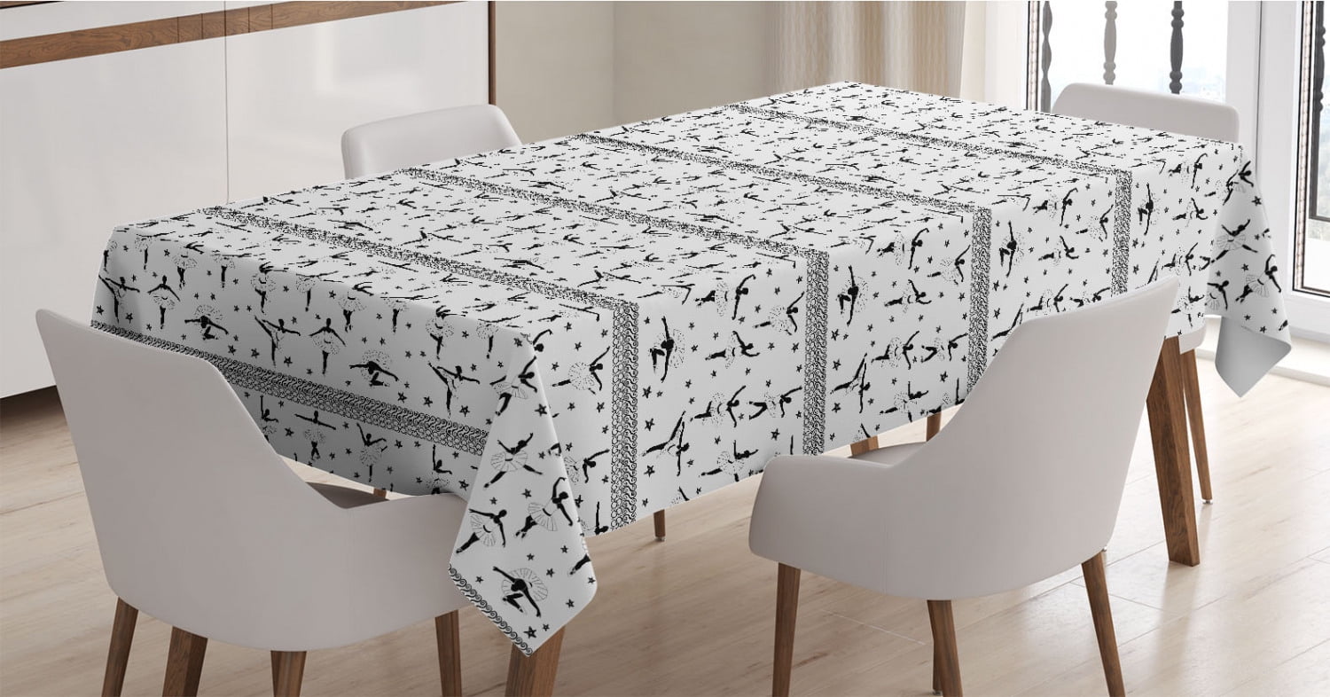 Ballet Tablecloth, Classic Dancers in Baroque Medieval Ballerina Dress ...