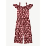 Justice Girls Flutter Sleeve Button Front Jumpsuit, Sizes XS-XLP ...