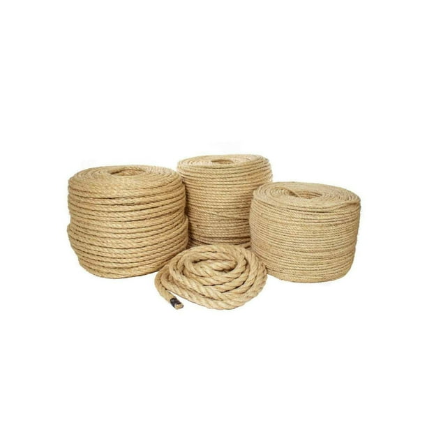 Golberg | 100% Natural Fiber Twisted Sisal Rope (3/8 Inch, 10 FT ...