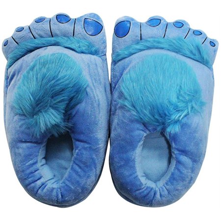Men's Big Feet Furry Monster Adventure Slippers Comfortable Novelty ...