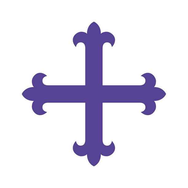 Cross Fleury Sticker Decal Die Cut - Self Adhesive Vinyl - Weatherproof ...