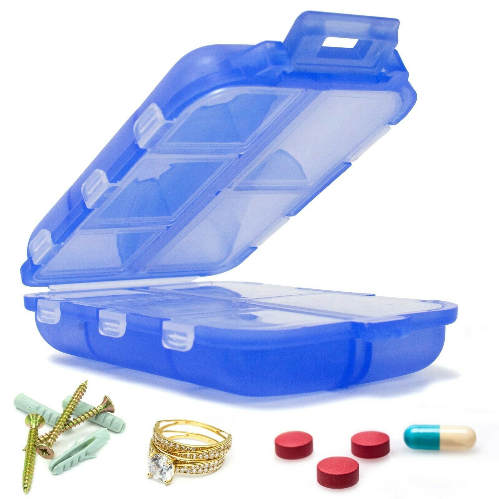 Pastillero portátil con 10 compartimentos para medicamentos de ...