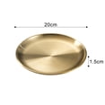 CaraMart Stainless Steel Plates Round Dinner Dishes Trays Barbecue ...