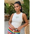 LMLYSoH Women's Summer Tank Tops Elegant Rhinestone Palm Tree Decor ...