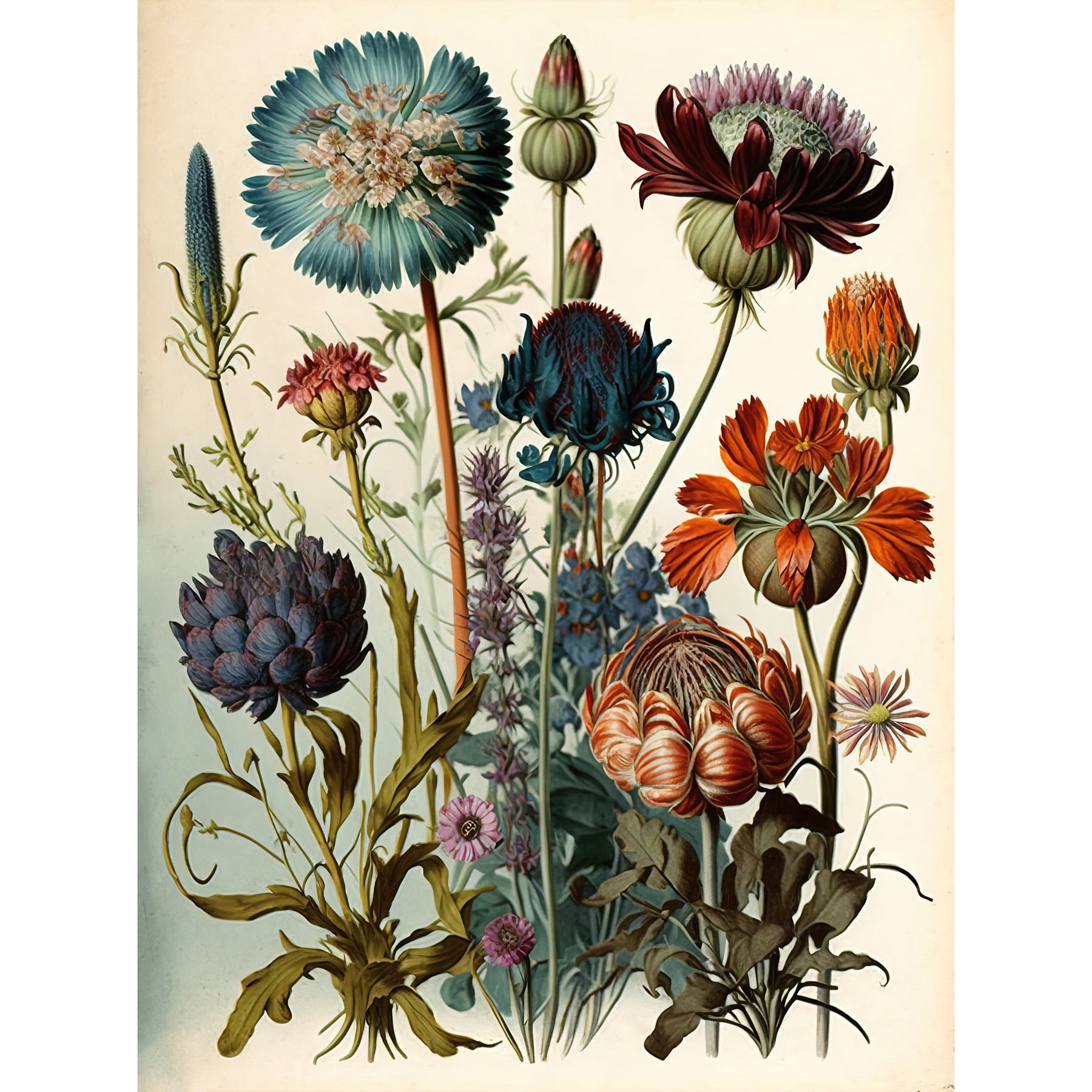 Vintage Botanical Illustration Ernst Haeckel Inspired Plant Study ...
