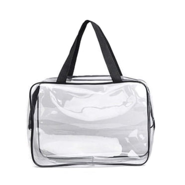 Clear Purse Stadium Approved, Clear Makeup Bag with Handle - Walmart.com