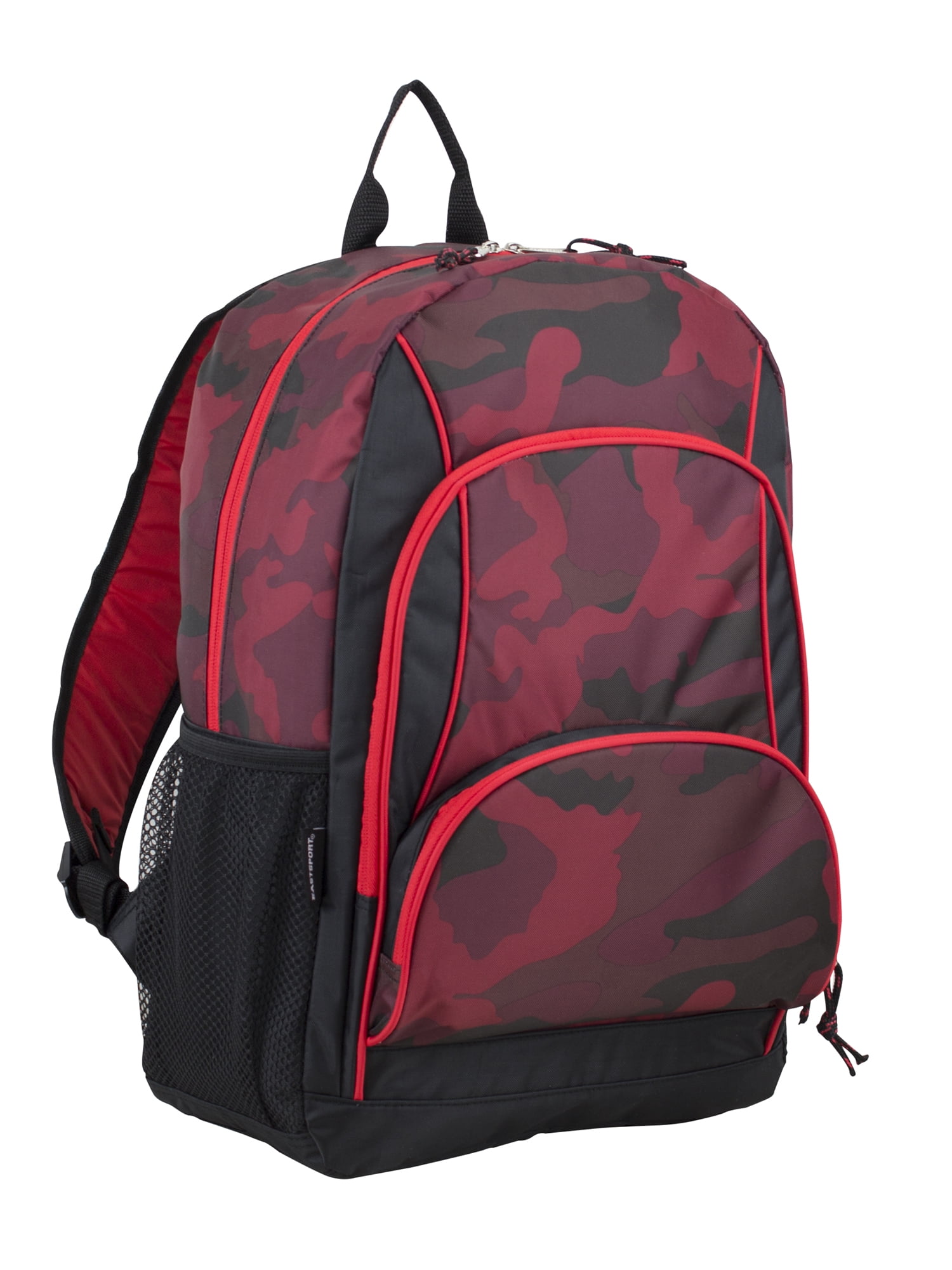 Eastsport Unisex Triple Pocket Backpack, Red Camoflauge - Walmart.com