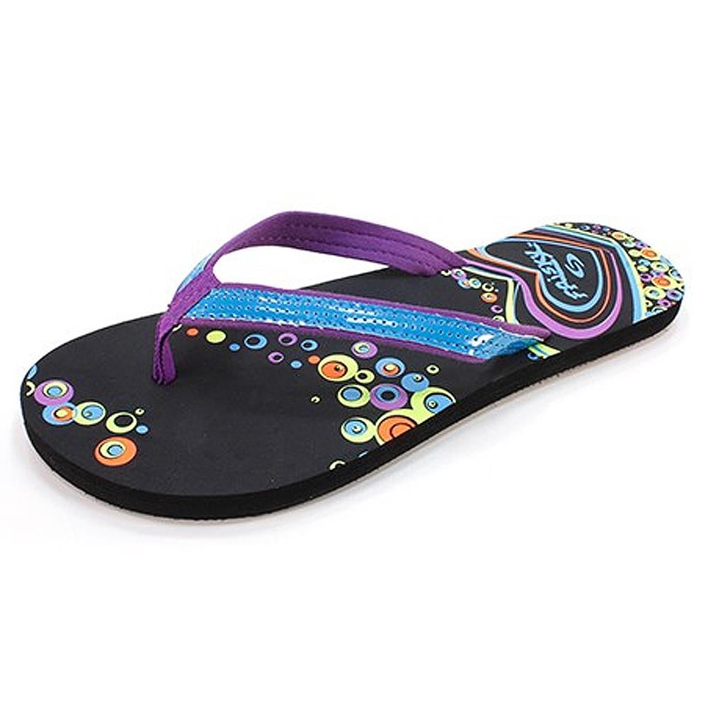 Frisky Girls 5-10 Graphic Sequin Flip Flop (Blue 6) - Walmart.com