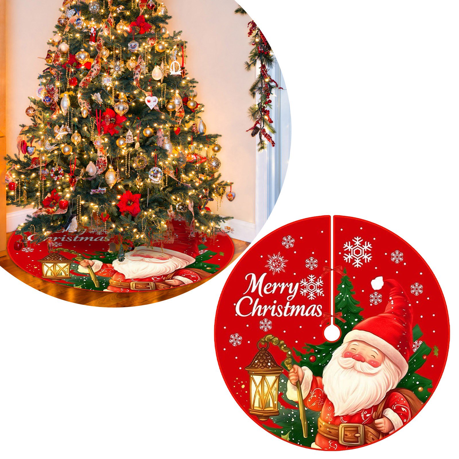 Click here for Vivavault Festive Christmas Tree Skirt Decorative... prices
