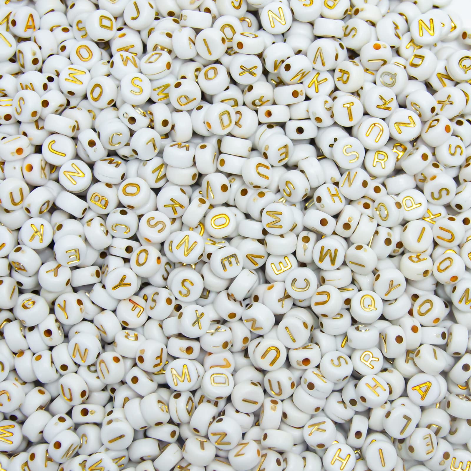 1000 Pcs Letter Beads,Acrylic Alphabet Round Letter Beads,Alphabet ...