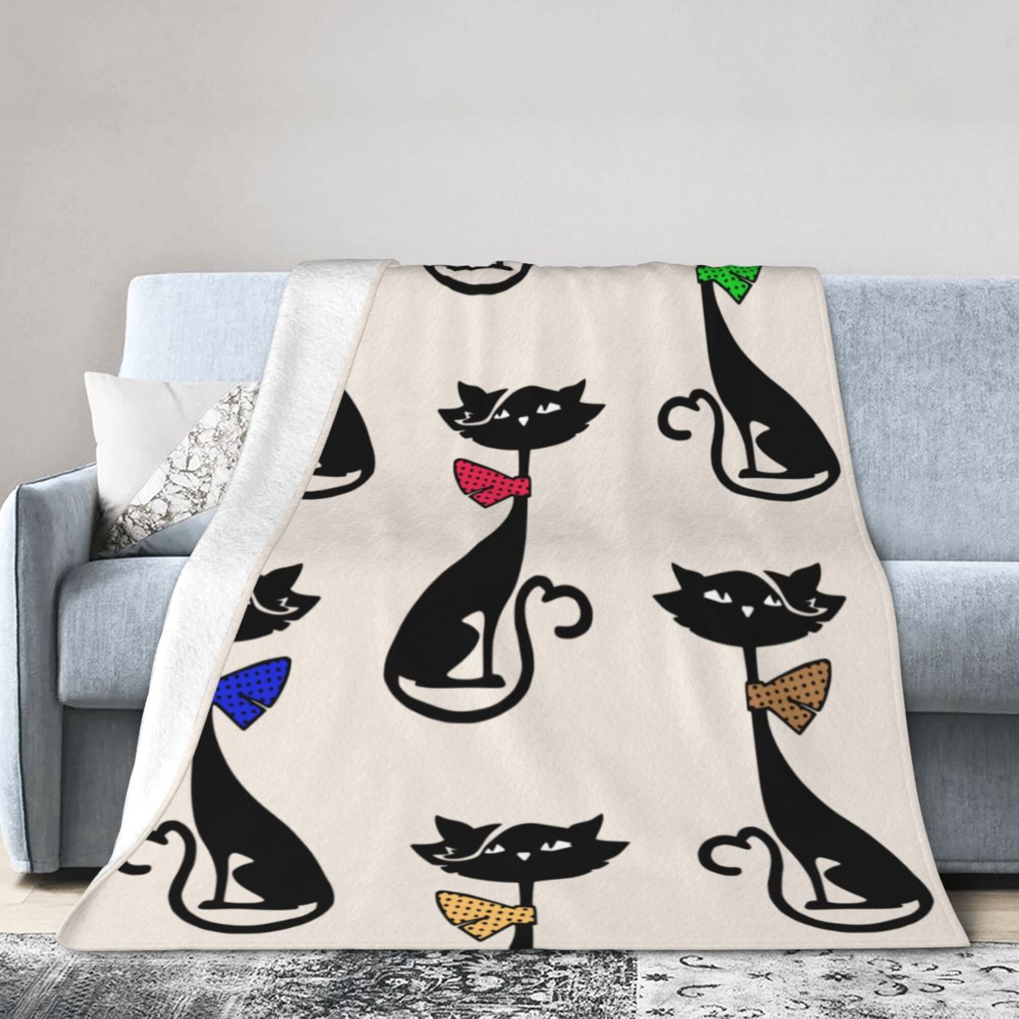 DouZhe Ultra-Soft Micro Fleece Lightweight Flannel Bed Blanket, Cute ...