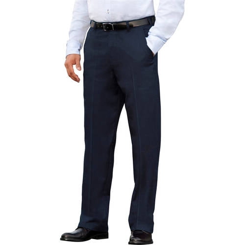 Men's Flat Front Wrinkle Resistant Pants - Walmart.com