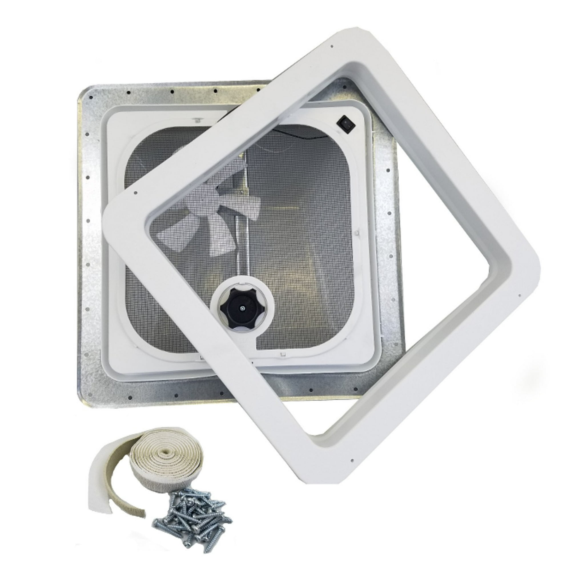 Click here for Ventline Rv Roof Vent White W/ 12 Volt Fan  Putty... prices