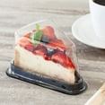 x 4.1 x 3 Inch Cake Slice Containers 100 Disposable Individual Pie ...
