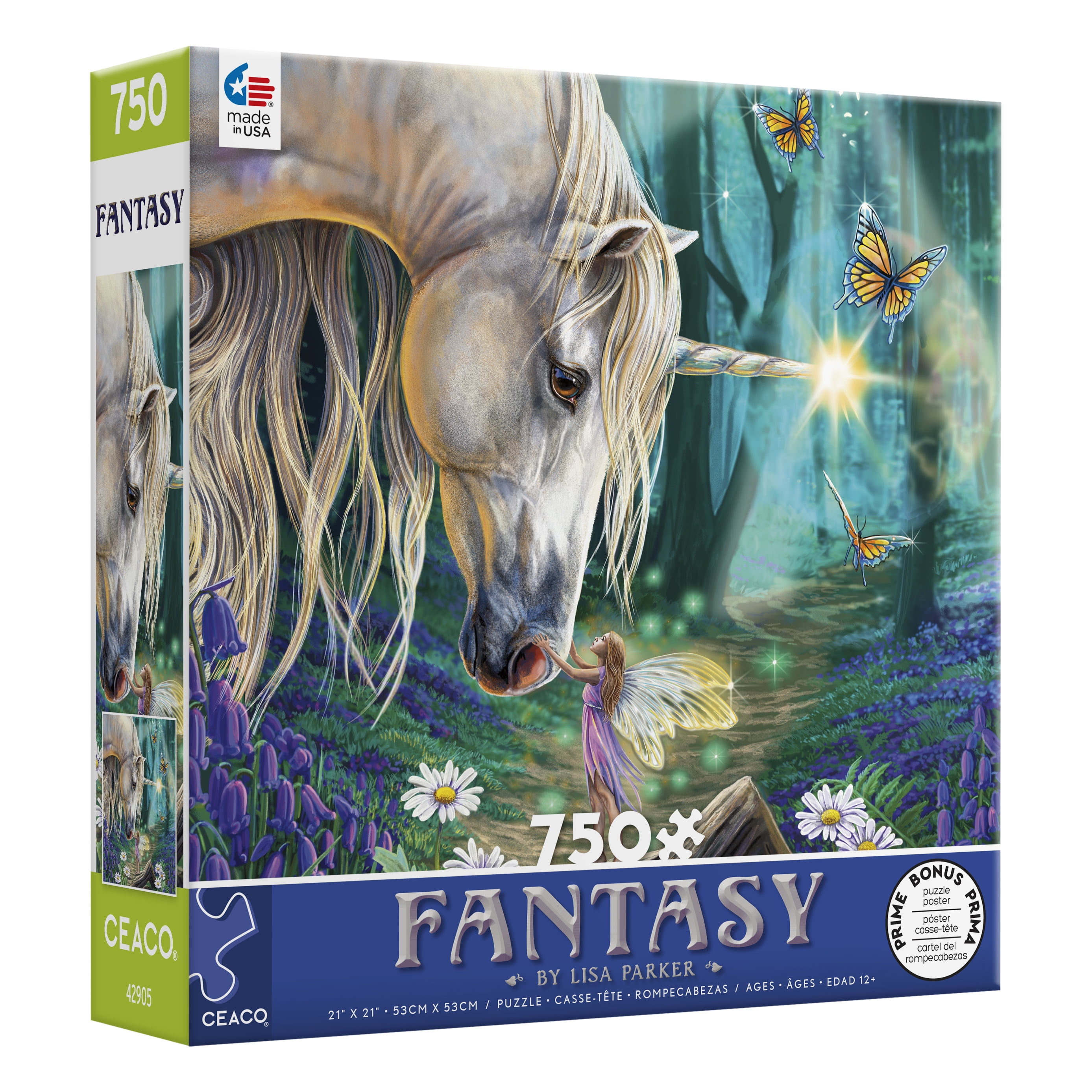 Ceaco 750-Piece Lisa Parker Fantasy Fairy Whispers Interlocking Jigsaw ...