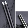 2 Pairs Reusable Chopsticks, Stainless Steel Metal Chop Sticks ...