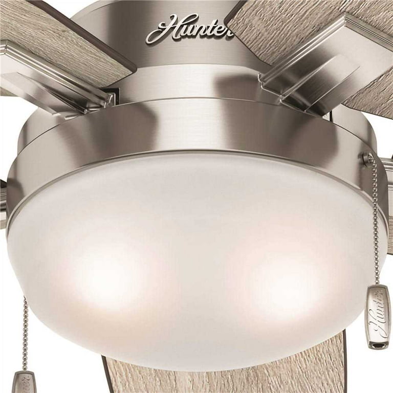 Hunter Antero 54 In Led Indoor Brushed Nickel Ceiling Fan Ceiling Fans