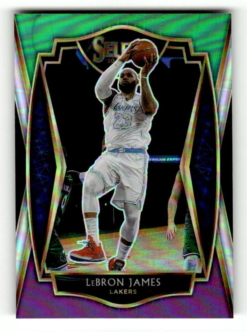 2020-21 Panini Select Tri-Color Prizm #113 LeBron James Premier Level ...