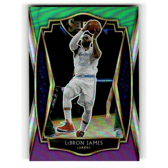 2020-21 Panini Select Tri-Color Prizm #113 LeBron James Premier Level ...