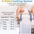 2 Pack Small Airtight Cereal Containers with Lids, 15.4 Oz BPA-Free ...