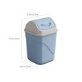 Square Trash Can with Lid Odor Control Small Space Waste Bin for Home ...
