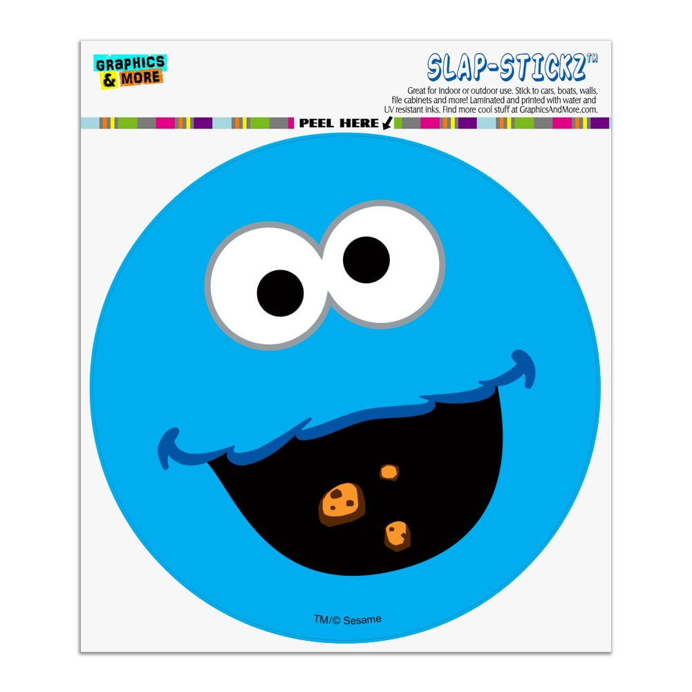 Sesame Street Cookie Monster Face Automotive Car Window Locker Circle ...