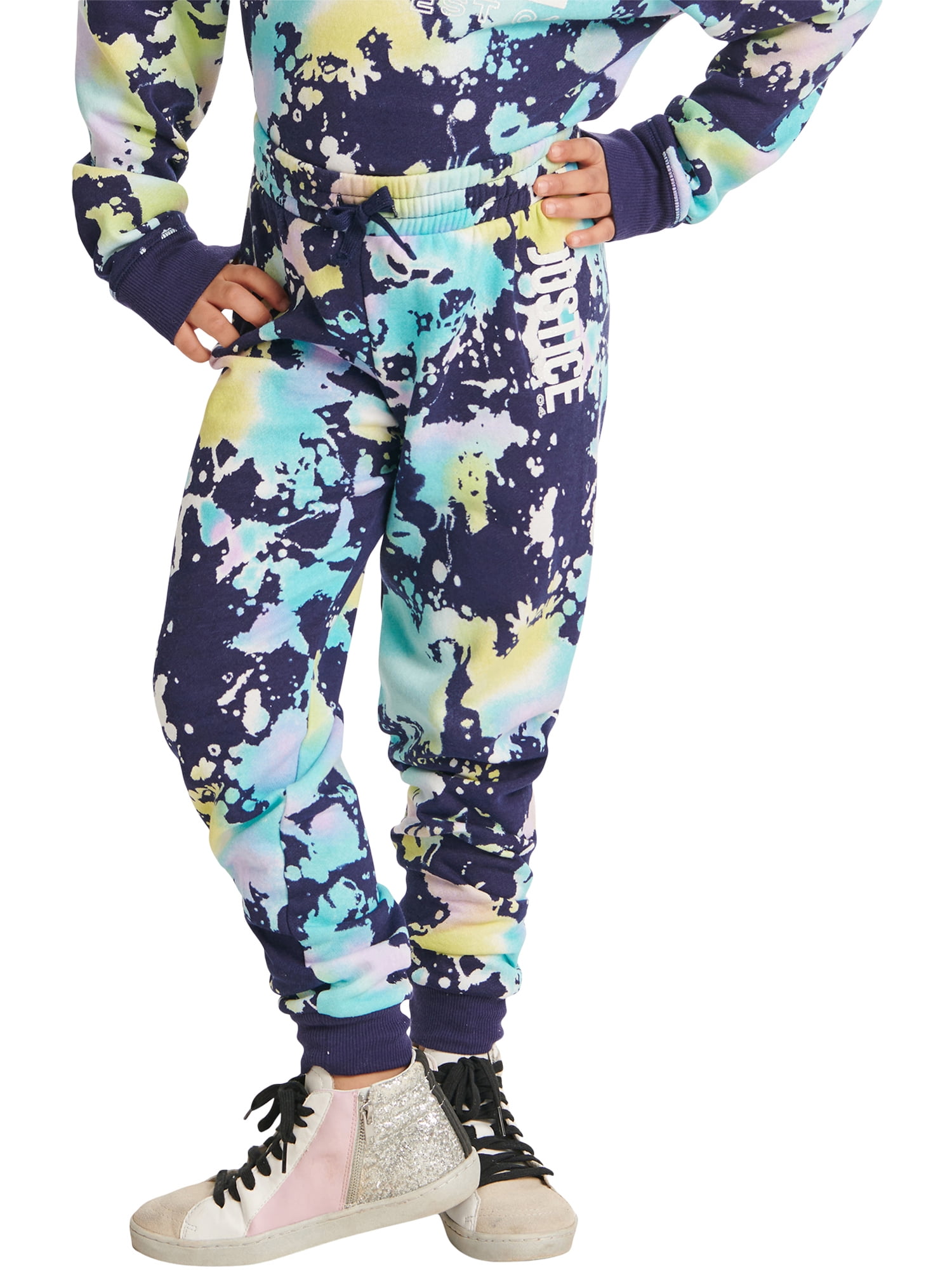 Justice Girls Everyday Faves Fleece Tie Dye Joggers, Sizes XS-XLP ...