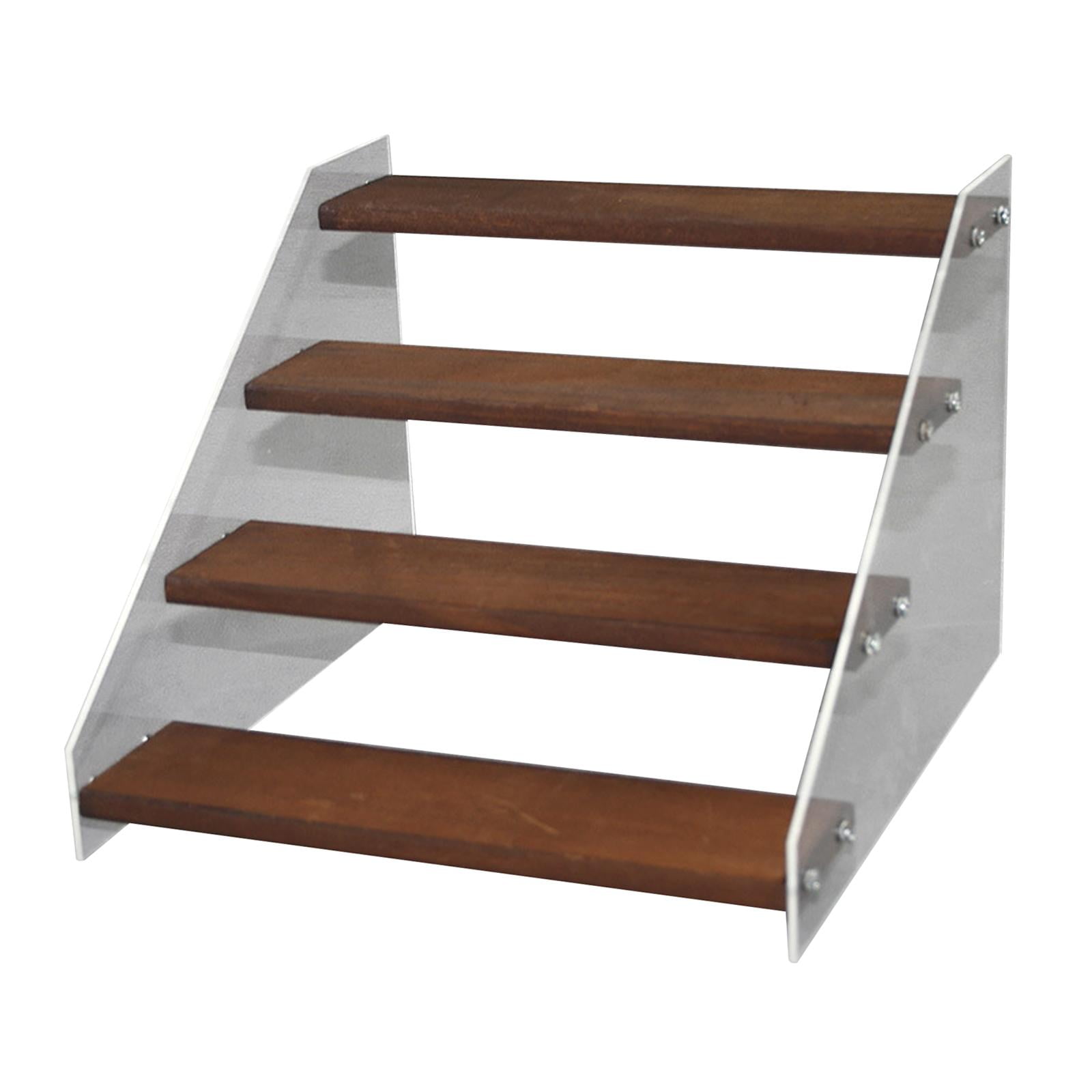 Wooden Acrylic Display Rack Organizer 7.9inch Long Simple to Assembly ...