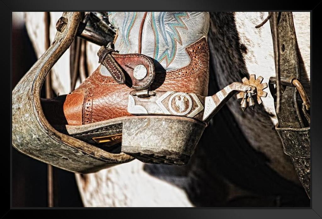 Cowboy Boot Heel Spur in Saddle Stirrup Photo Photograph Art Print ...