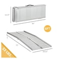 Wheelchair Ramp 6ft Portable Aluminum Folding Ramp, 600lb Capacity ...