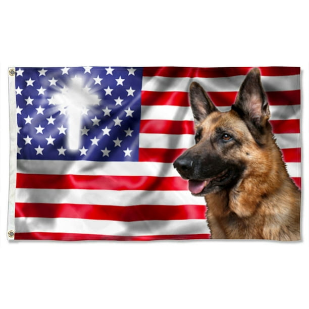 Cayyon German Shepherd Flag Police Dog K9 Dog Lover German Shepherd ...