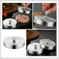 BESTYASH Ergonomic Plated Silver Stainless Burger Patty Maker Mold for ...