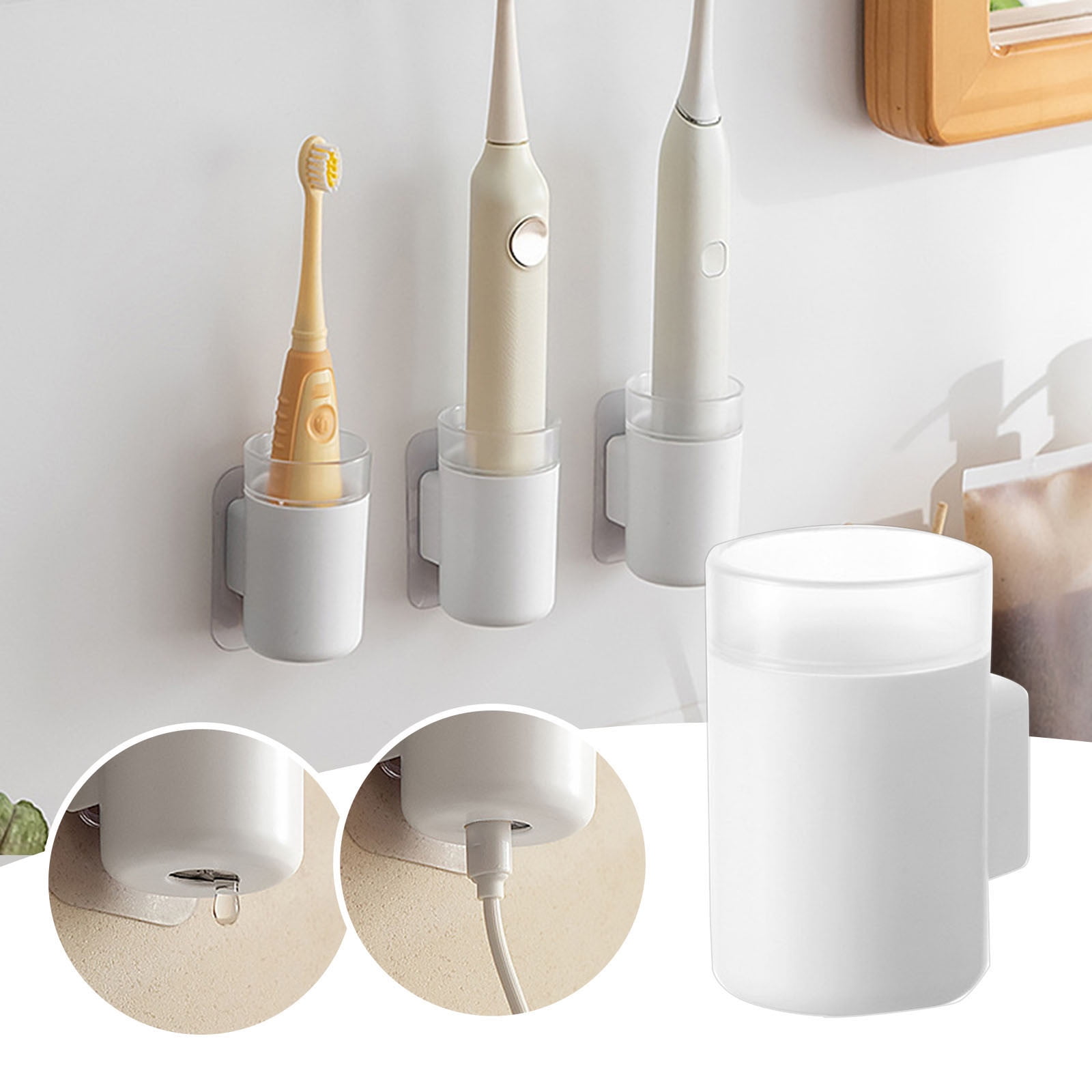 VOSS Wall Mounted Electric Toothbrush Holder Toothbrush Shelf Bathroom ...