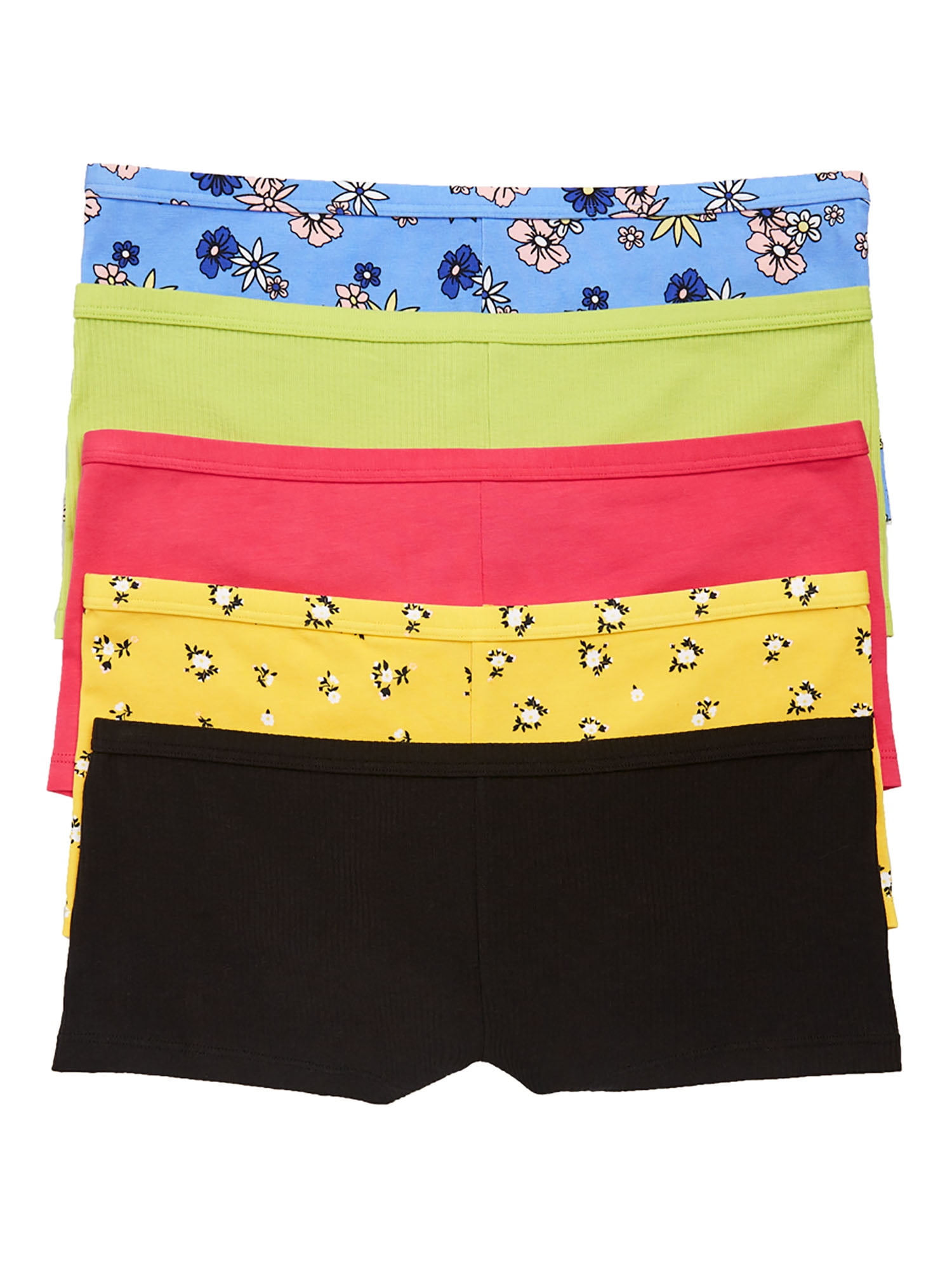 No Boundaries Women's Cotton Jersey Cheeky Panties, 5-Pack - Walmart.com