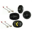 Car Speaker Bundle Combo: 2 Pairs of JVC CS-DR693 6x9" Inch 4-Way 1100 Watt Audio Coaxial ...