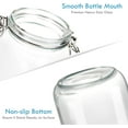 **48oz food storage canister glass jars with clamp airtight lids and ...
