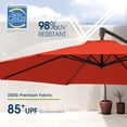 10ft Patio Umbrella with Base Included, Outdoor Offset Cantilever ...