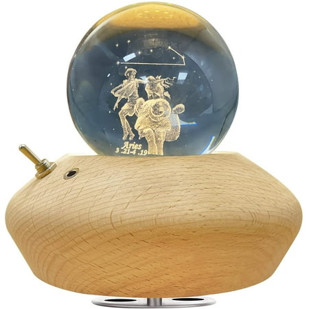 Crystal Ball Music Box Mechanical music box Wooden Music Box 12 ...