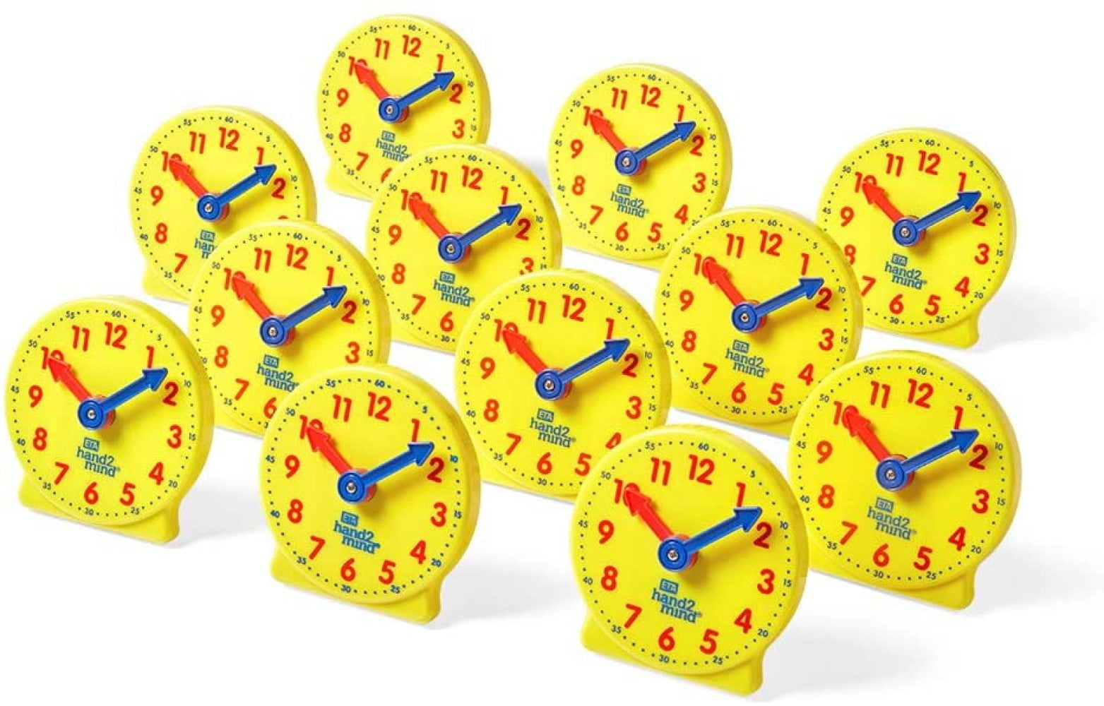 Early Development & Activity Toys hand2mind Plastic Mini Geared Clock ...