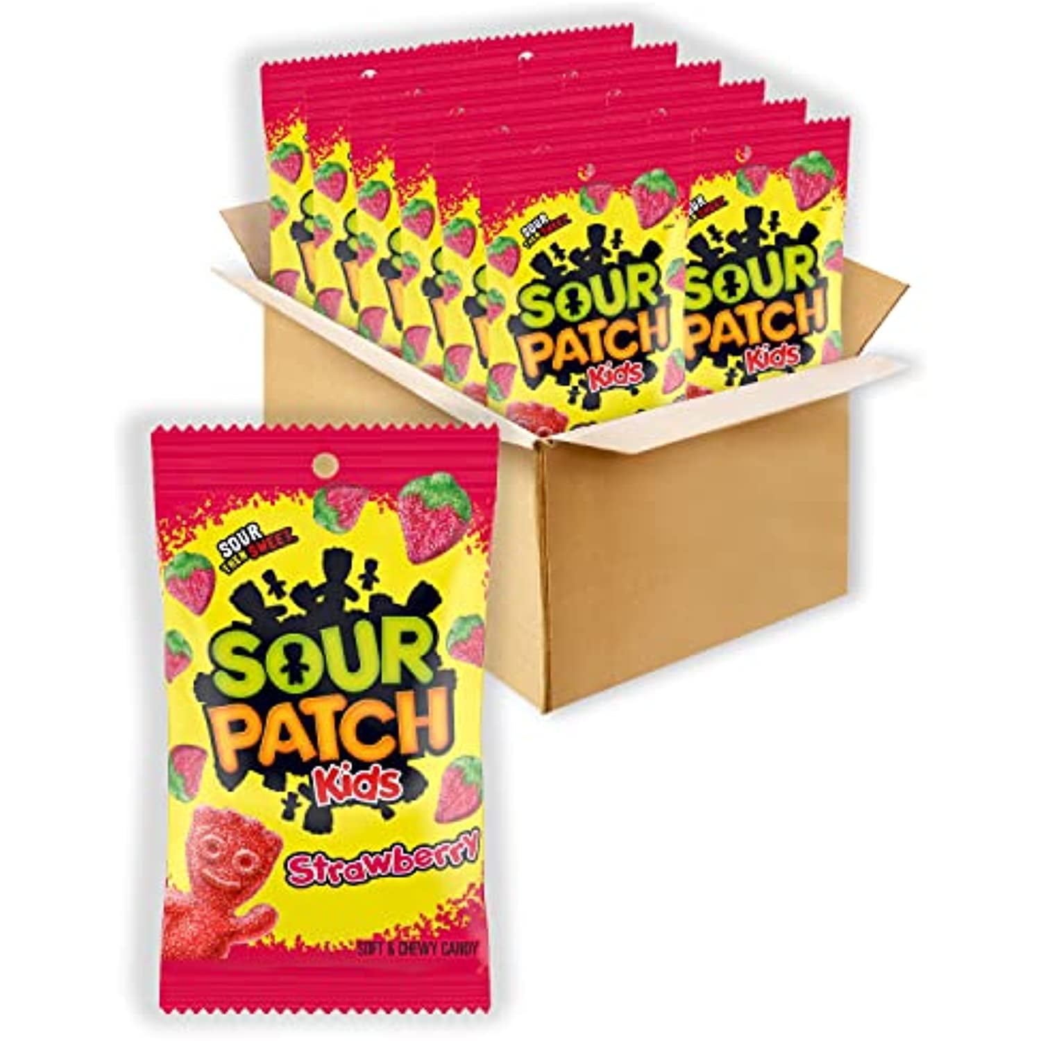 Sour Patch Kids Strawberry Soft And Chewy Candy, 12 - 8 Oz Bags ...